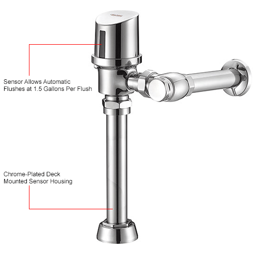 Global Industrial™ Automatic Toilet Flush Valve, Battery Operated, 1.6 GPF