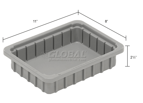 Dandux Dividable Stackable Plastic Box 50P0110024 - 11"L x 8"W x 2-1/2 ...