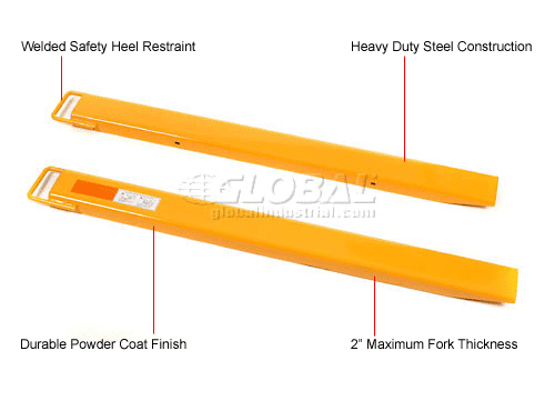 Global Industrial™ Forklift Fork Tine Extension 4"W x 72"L - Pair