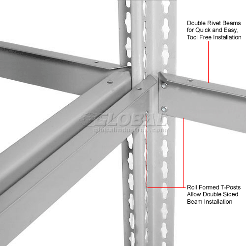 Global Industrial™ Expandable Add-On Rack 72x24x84 3 Level Wood Deck ...