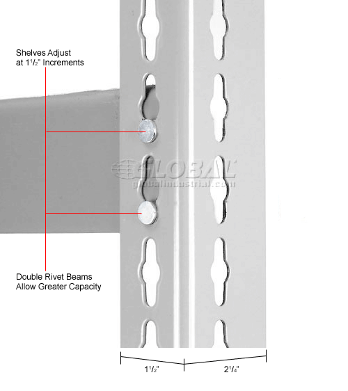 Global Industrial™ Expandable Starter Rack 36Wx18Dx84H, 3 Levels No ...