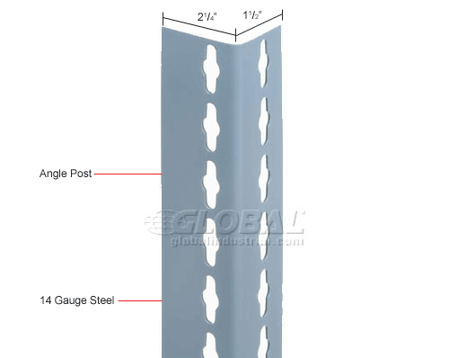 Global Industrial™ 10' High Gray Angle Post Set of 4