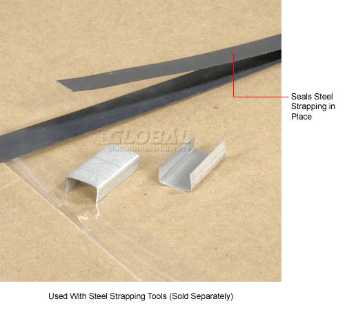 Pac Strapping Regular Duty Snap On Steel Strapping Seals, 1/2" Strap ...