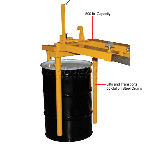 Global Industrial™ Forklift Mount Horizontal Drum Positioner, Racker ...