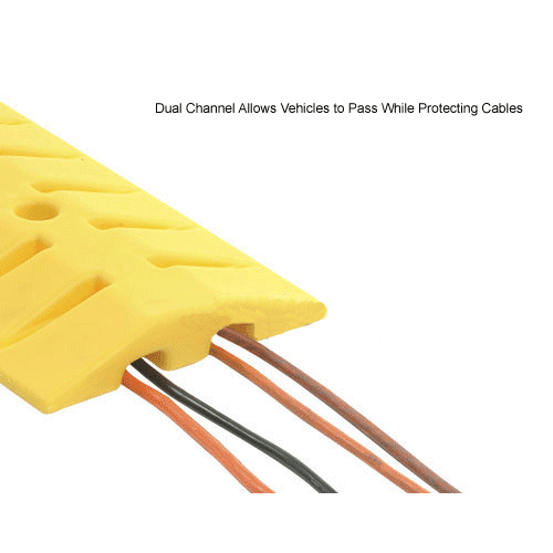 Global Industrial™ Speed Bump with Cable Protection, 6'L, Yellow