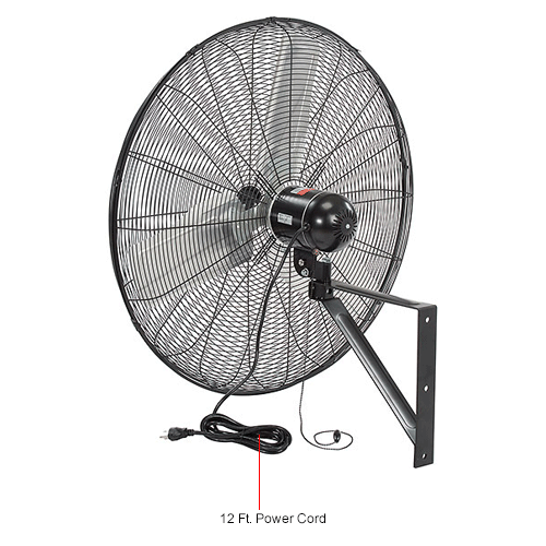 TPI 24" Wall Mount Fan, 3 Speed, 3400 CFM, 120V, 1/4 HP, Single Phase