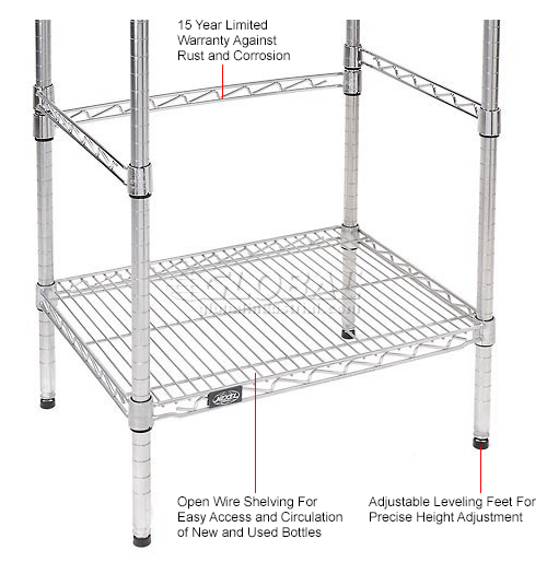 5 Gallon Water Bottle Storage Rack, 4 Bottle Capacity