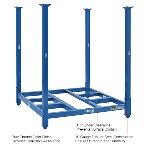Global Industrial™ Portable Stack Rack, 48"W x 48"D x 48"H