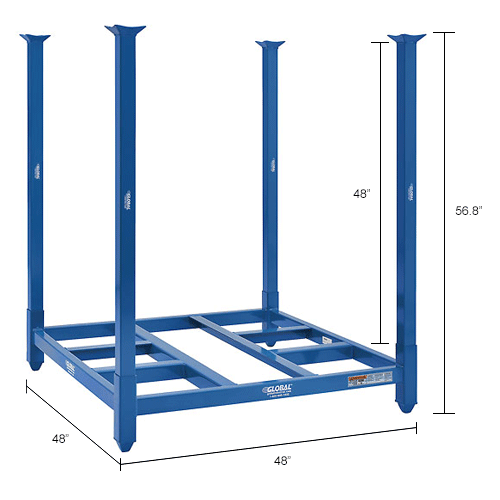 Global Industrial™ Portable Stack Rack, 48"W x 48"D x 48"H