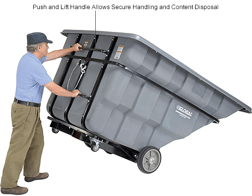 Global Industrial™ Forkliftable Extra HD Plastic Tilt Truck, 2.5 Cu. Yd ...