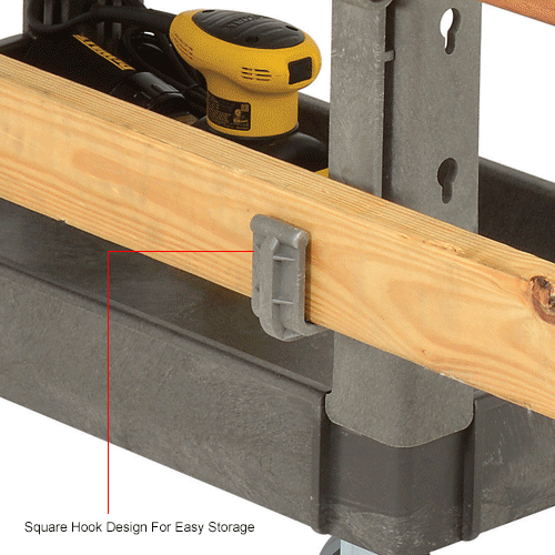 Global Industrial™ Deep Square Hooks for Utility Cart, 2-3/8"W x 12-1/8 ...