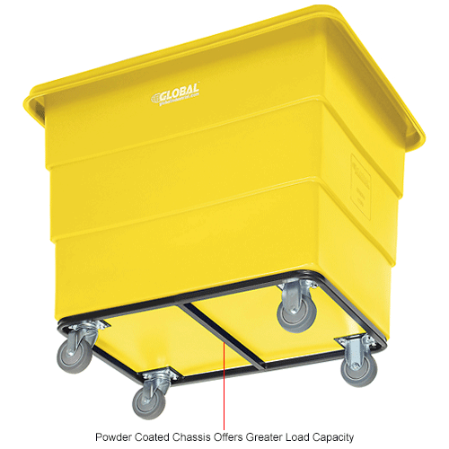 Global Industrial™ Plastic Bulk Box Truck, 12 Bushel, Steel Chassis ...