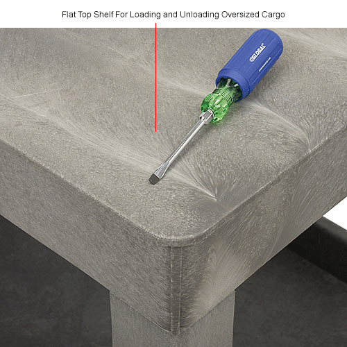 Global Industrial™ Flat Top Utility Cart w/3 Shelves, 44"L x 25-1/2"W x ...