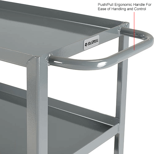 Global Industrial™ Steel Utility Cart w/3 Tray Shelves, 1200 lb ...