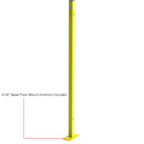 Global Industrial™ Machine Guard Connecting Post, Yellow