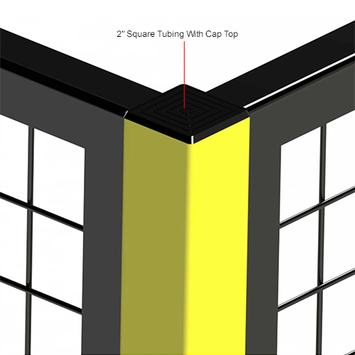 Global Industrial™ Machine Guard Connecting Post, Yellow