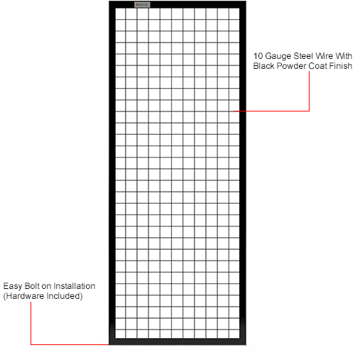 Global Industrial™ Machine Wire Guard Panel, 2'W, Black