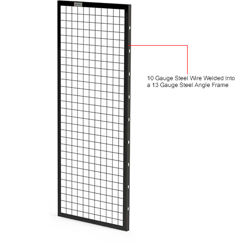 Global Industrial™ Machine Wire Guard Panel, 2'W, Black