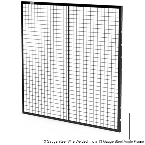 Global Industrial™ Machine Wire Guard Panel, 5'W, Black