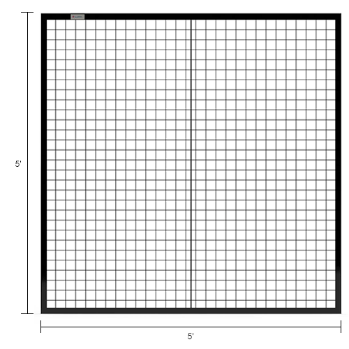 Global Industrial™ Machine Wire Guard Panel, 5'W, Black