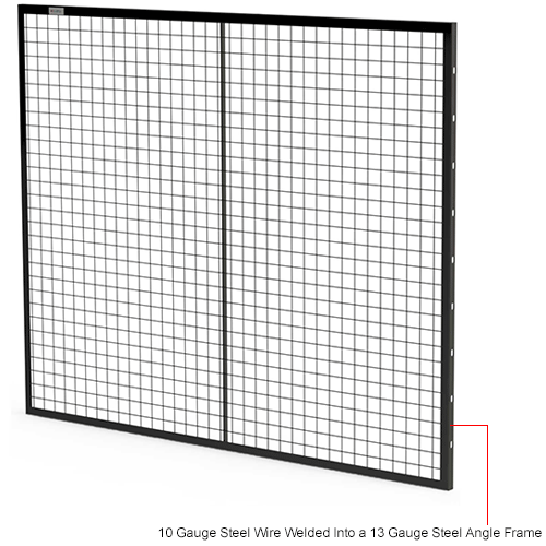 Global Industrial™ Machine Wire Guard Panel, 6'W, Black