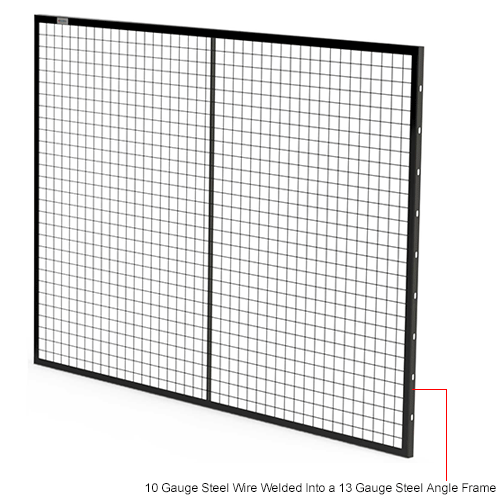Global Industrial™ 7' W Machine Wire Guard Panel Black | 800488BK ...