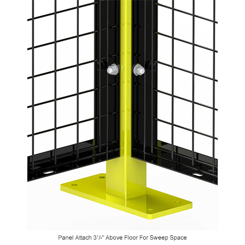 Global Industrial™ 7' W Machine Wire Guard Panel Black | 800488BK ...