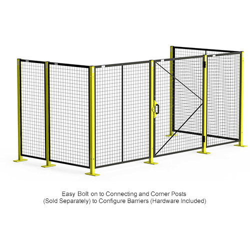 Global Industrial™ Machine Wire Guard Panel, 7'W, Black