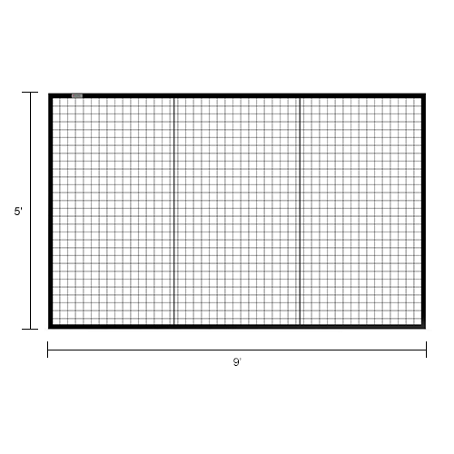 Global Industrial™ Machine Wire Guard Panel, 9'W, Black