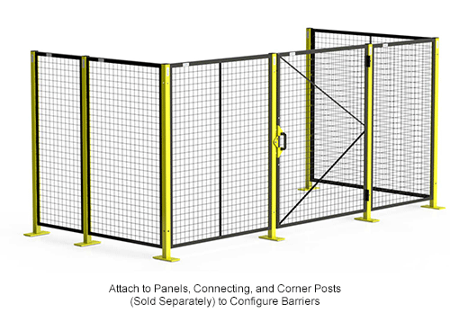 Global Industrial™ 4' W Machine Wire Guard Door Black | 800491BK ...