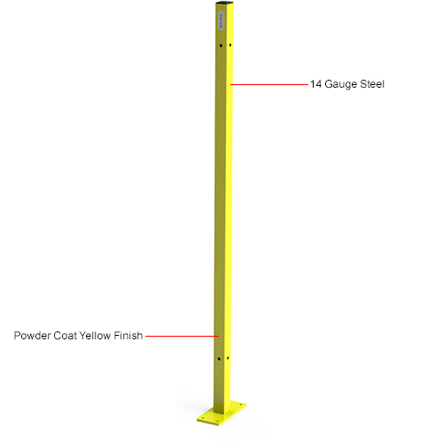 Global Industrial™ Machine Guard Corner Post, Yellow