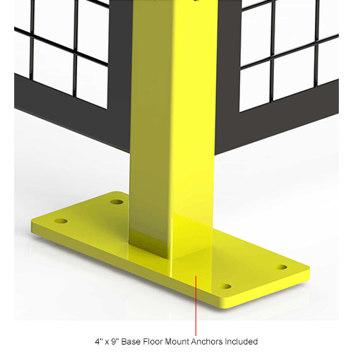 Global Industrial™ Machine Guard Corner Post, Yellow