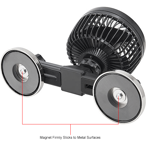 Global Industrial™ 4-1/2" Magnetic Forklift Fan, 119 CFM, 12V, 2 Speed