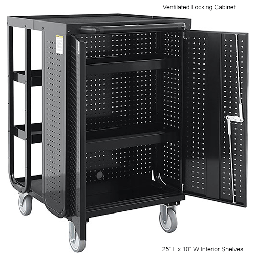 Global Industrial™ Steel Receiving Cart w/ 4 Shelves, 28"L x 31"W x 44 ...