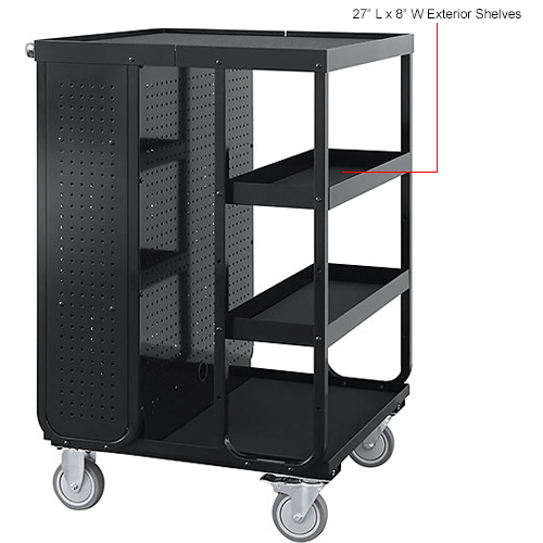 Global Industrial™ Steel Receiving Cart w/ 4 Shelves, 28"L x 31"W x 44 ...