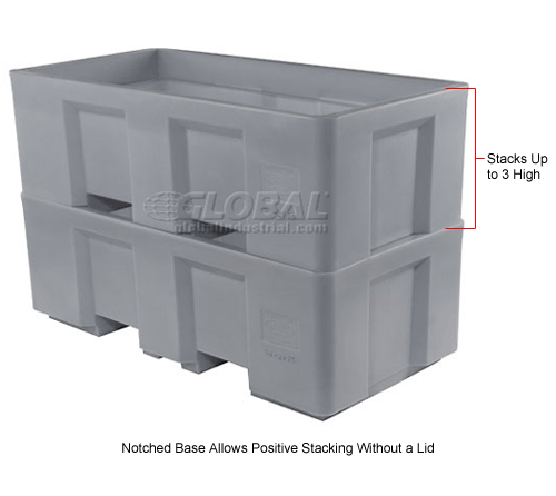 Dandux Forkliftable Single Wall Skid Bulk Container 512175A - 62" x 31 ...