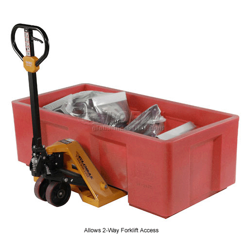 Dandux Forkliftable Single Wall Skid Bulk Container 51-2175RD - 62" x ...