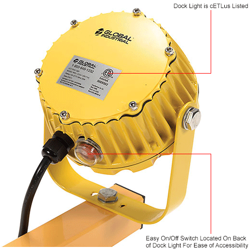 Global Industrial™ LED Dock Light w/ 60" Arm, 20W, 1800 Lumens, 5000K ...