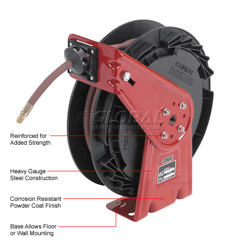 Reelcraft RT650-OLP 3/8"x 50' 300 PSI Medium Duty Low Pressure Spring ...