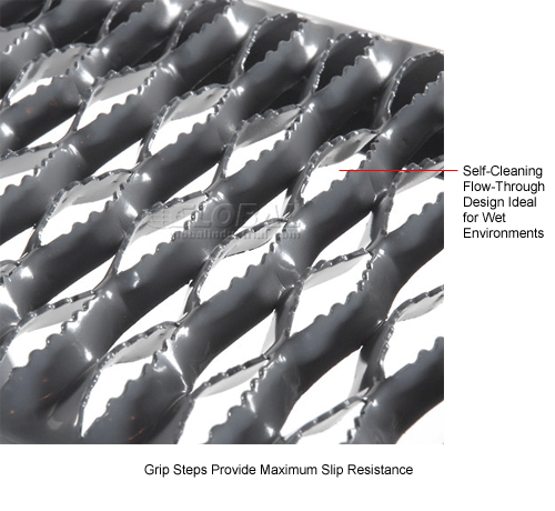 6 Step 24"W 20"D Top Step Steel Rolling Ladder - Grip Tread - KDSR106242-D2