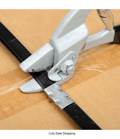 Pac Strapping 0.350 Thick Steel Strapping Cutter, Black & Silver