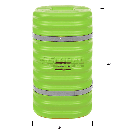 Eagle Column Protector, 10" Opening, 42"H, Lime