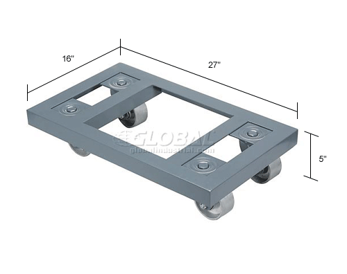 Global Industrial™ Steel Dolly with Open Deck & Steel Wheels 1600 Lb ...