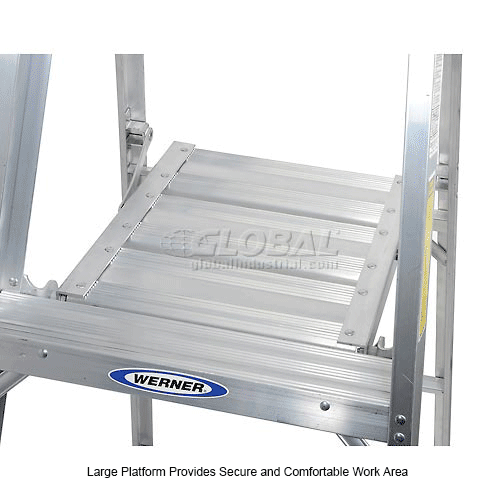 Werner 14' Type 1AA Aluminum Platform Ladder - P414