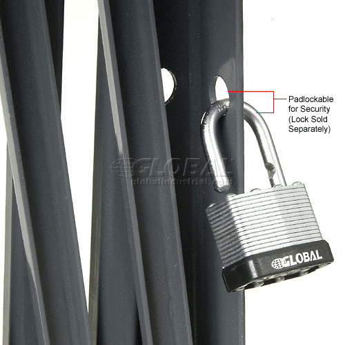 Global Industrial™ Single Folding Security Gate, 7-1/2'W x 6-1/2'H