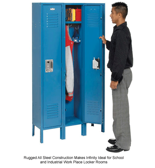 Global Industrial™ Infinity® 1-Tier 1 Door Locker, 12"Wx12"Dx60"H, Blue ...
