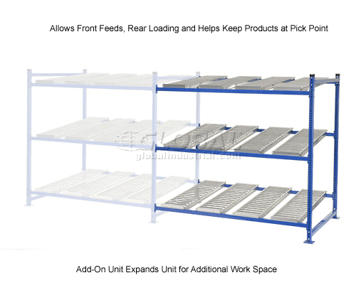 UNEX FC99SR72483-A Flow Cell Heavy Duty Gravity Rack Add-On 72"W x 48"D ...