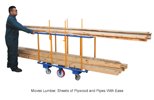 Horizontal Lumber Cart PANEL-H 2000 Lb. Capacity