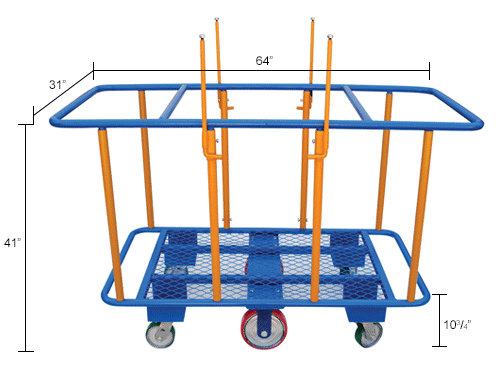 Horizontal Lumber Cart PANEL-H 2000 Lb. Capacity