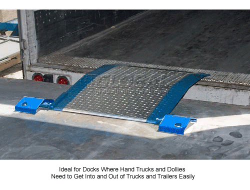 Bluff® Spring-Loaded Aluminum Dock Plate, 48" x 36", 3560 Lb. Capacity